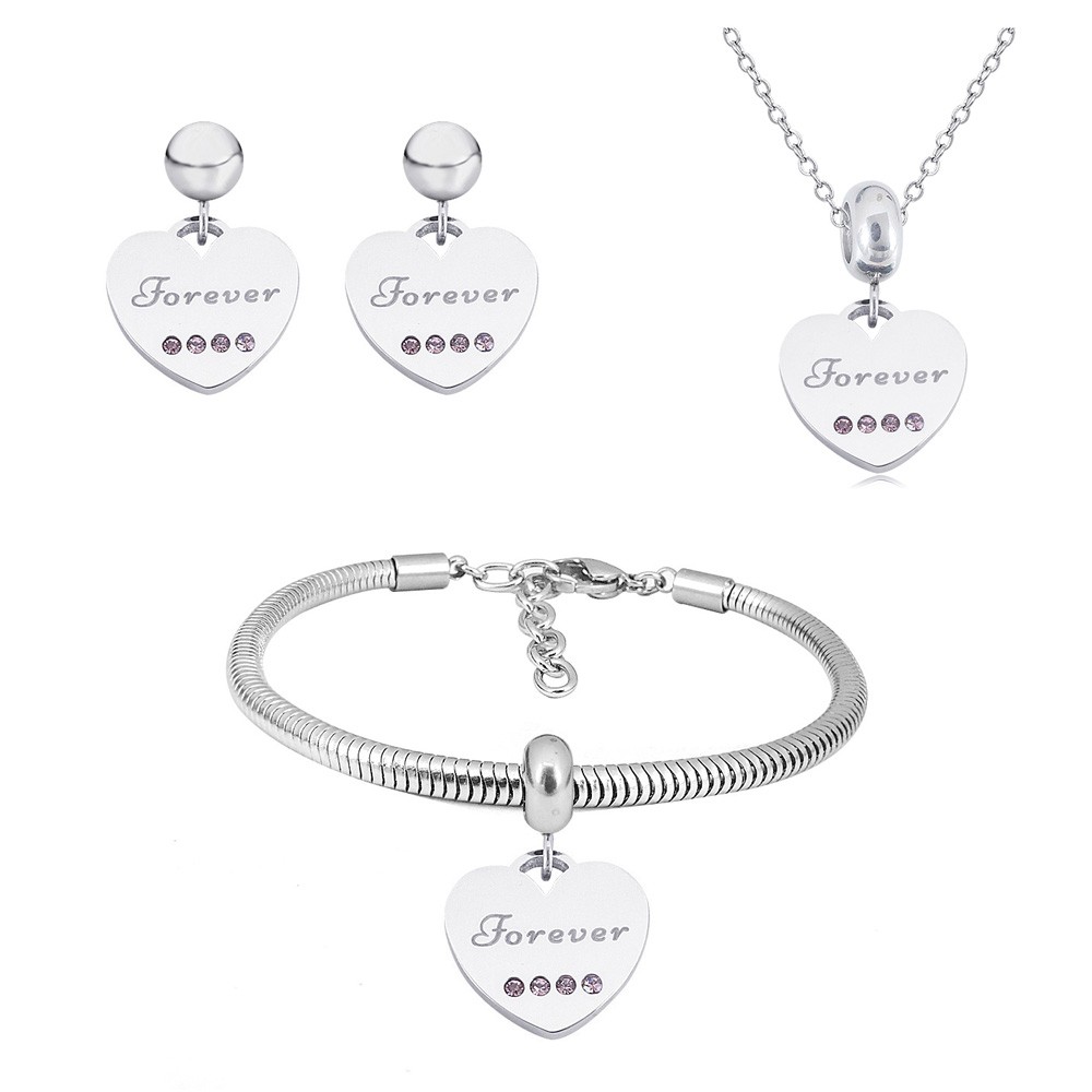 Stainless Steel Pandor*a Set YS082S,Pandor*a Jewelry Set